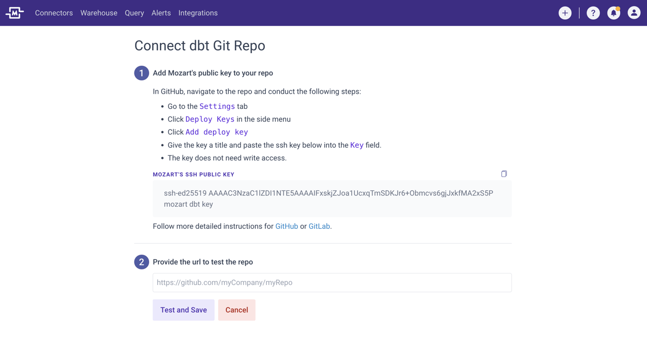 Using dbt Core with Mozart Data